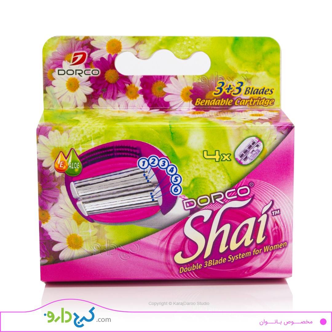 تیغ یدک دورکو مدل Shai 6 بسته 4 عددی - داروخانه آنلاین کرج دارو